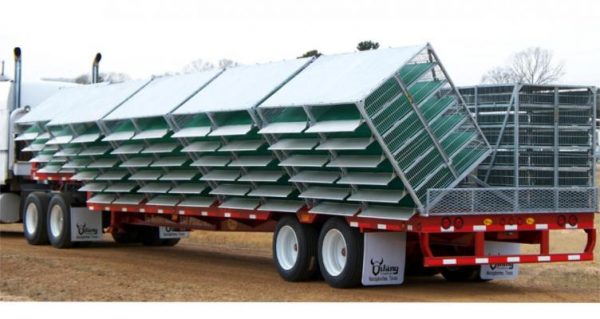 Side Unloading Poult Transport Trailer - Bright Coop, Inc. - Chicken Coops